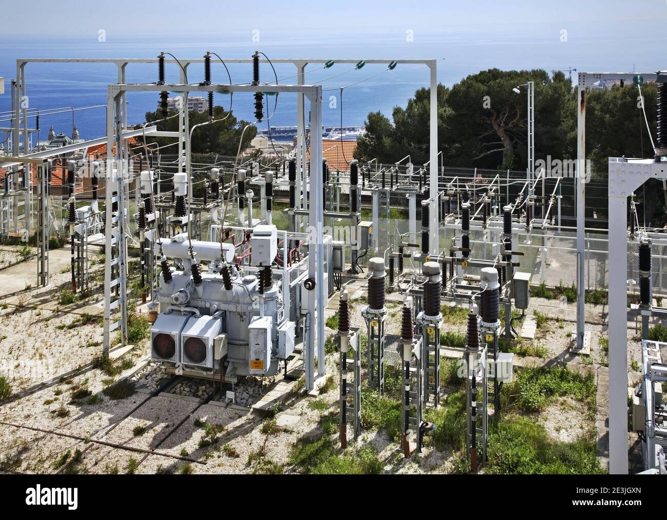Power substation in Canton de Beausoleil. France Stock Photo - Alamy
