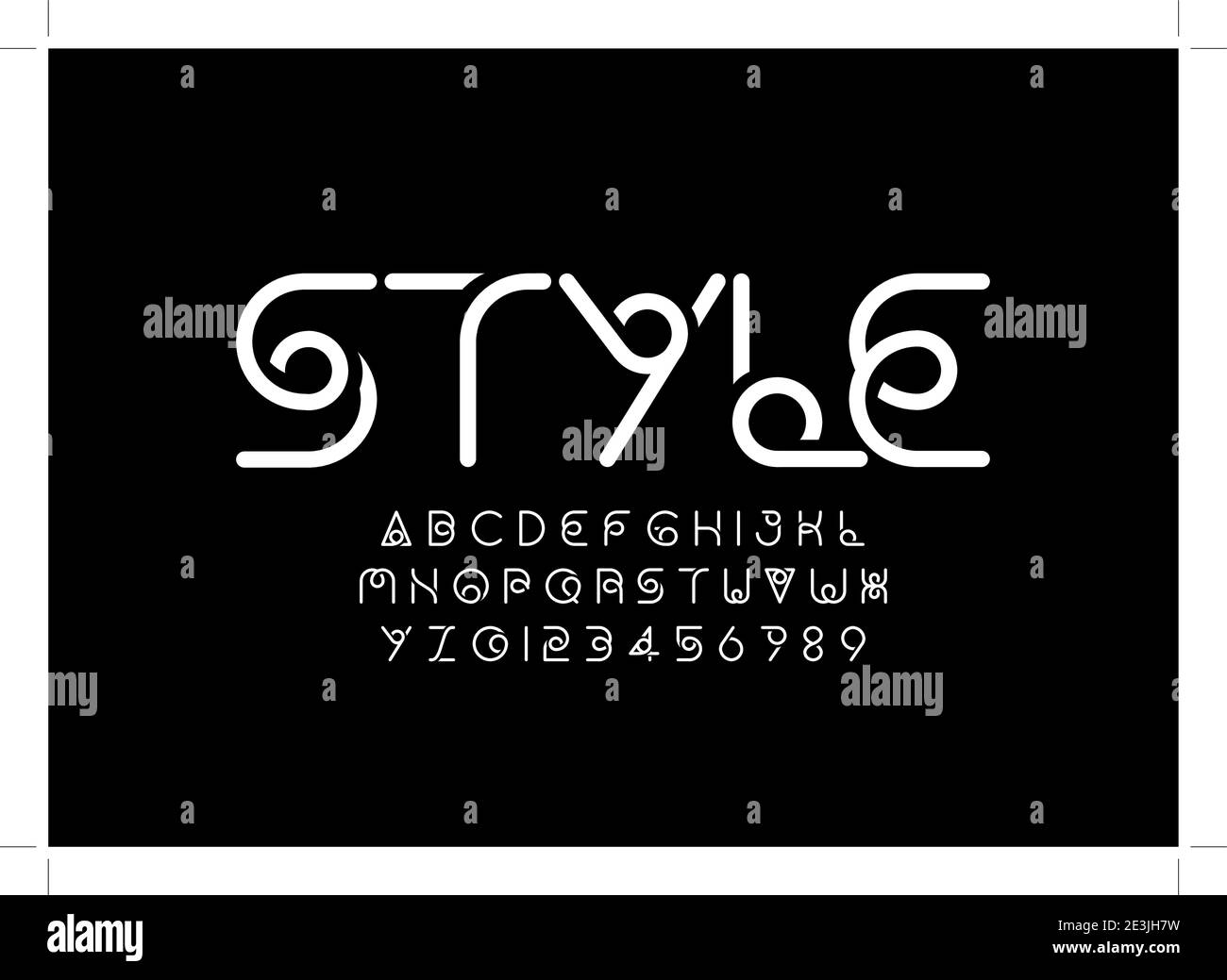 Vector of stylized alphabet and font Stock Vector Image & Art - Alamy