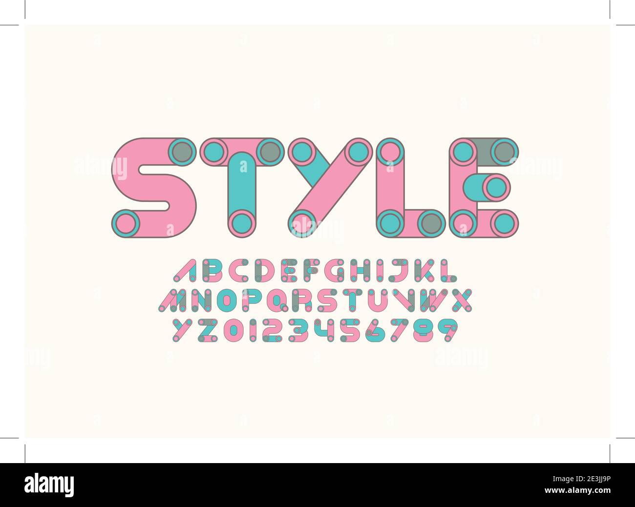 Vector of stylized alphabet and font Stock Vector Image & Art - Alamy