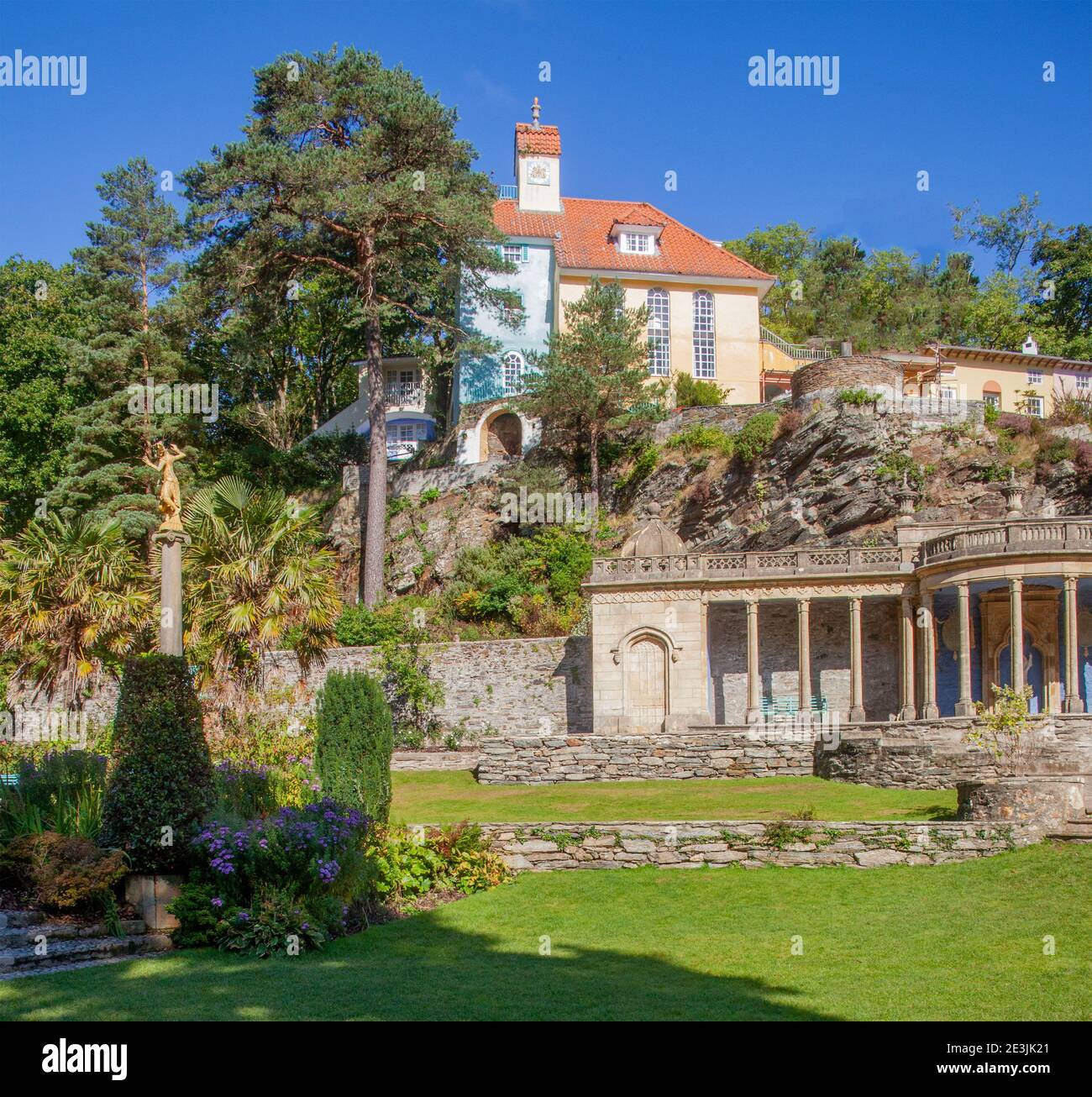 Portmeirion, a village in Gwynedd, Wales, designed by Sir Clough ...