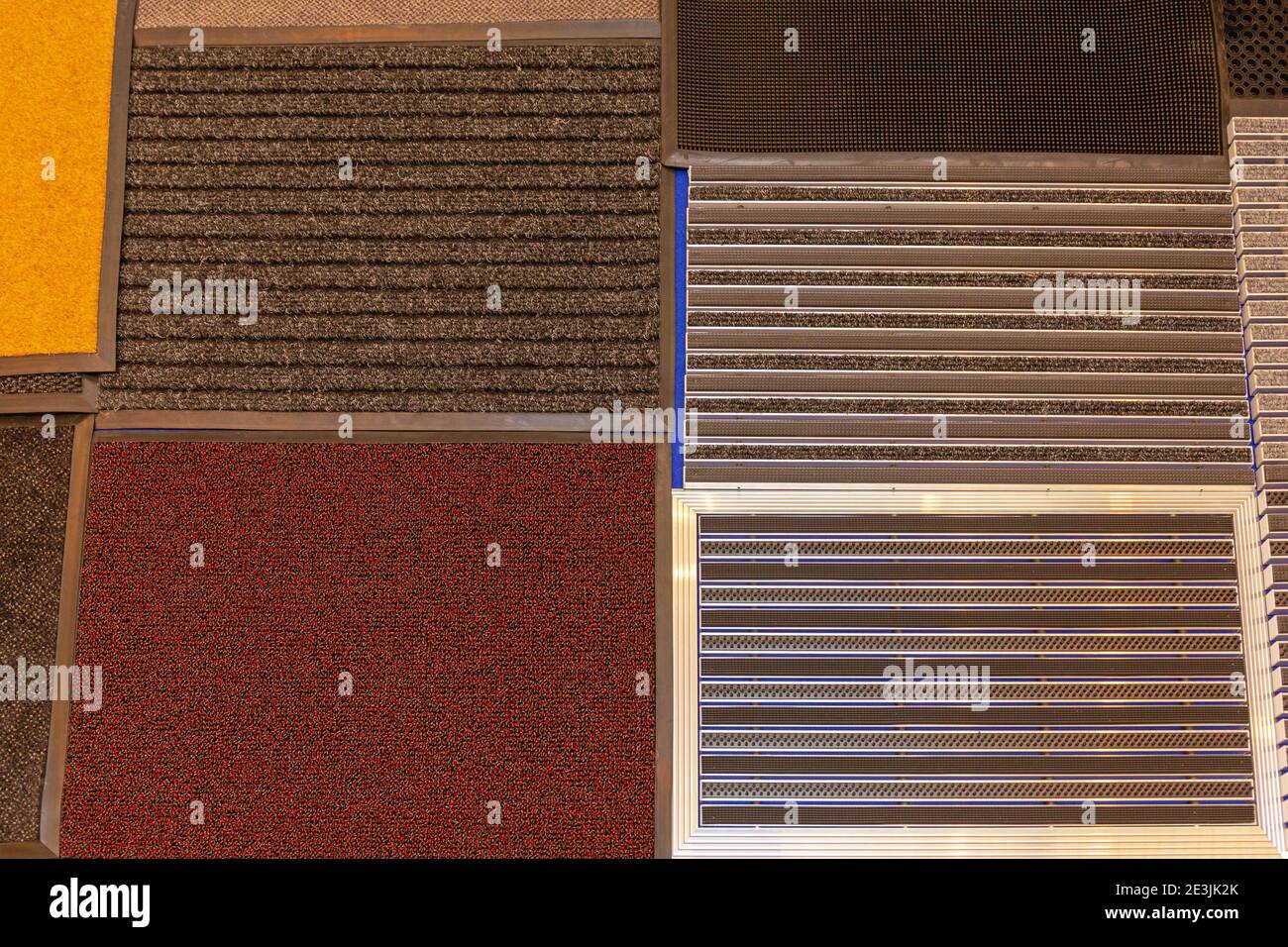 Many Different Heavy Duty Commercial Door Mats Stock Photo - Alamy
