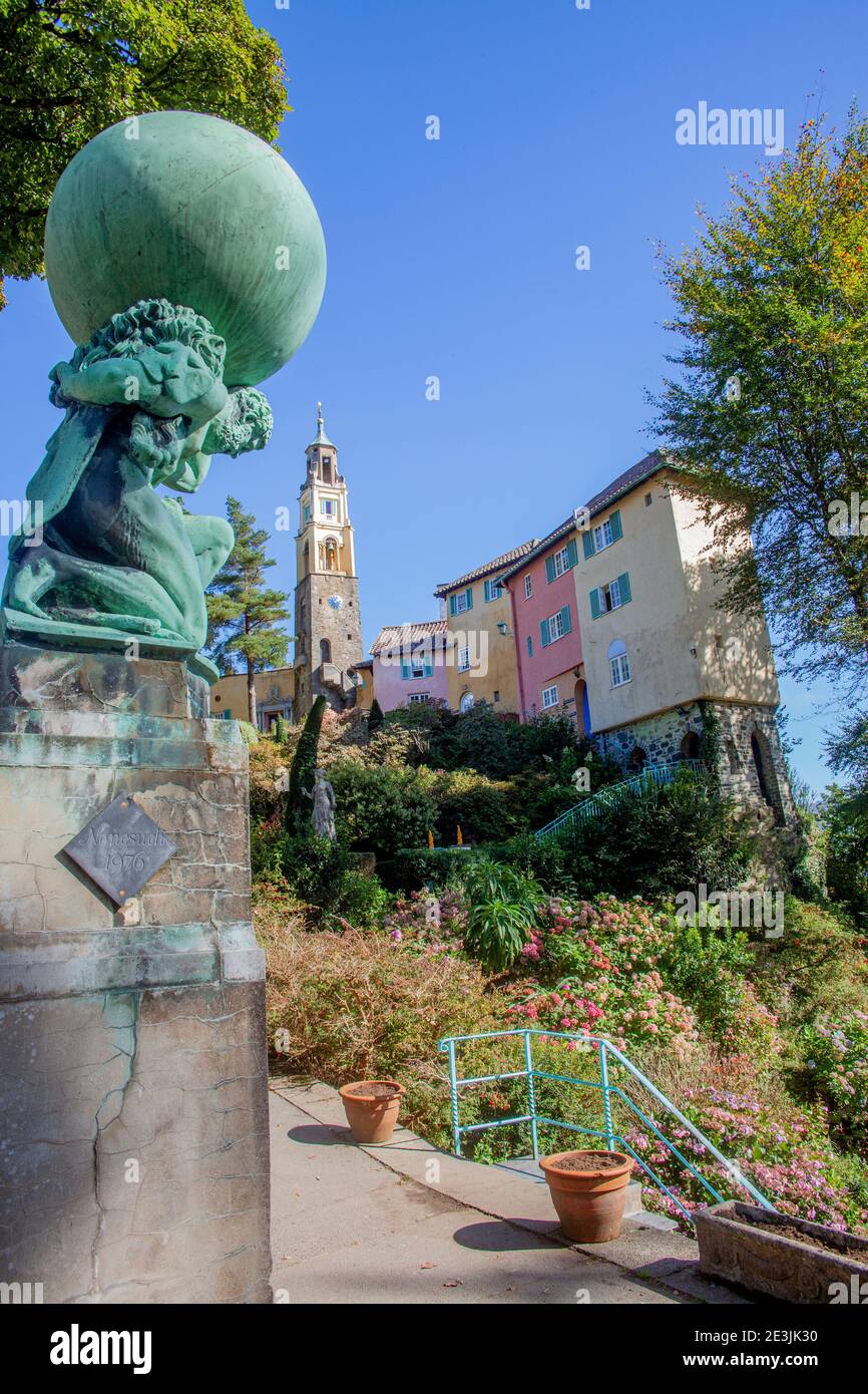 Portmeirion, a village in Gwynedd, Wales, designed by Sir Clough ...