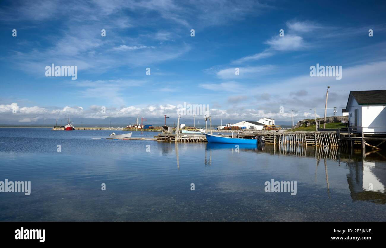 Coastal fishing harbour in Newfoundland Stock Photo - Alamy