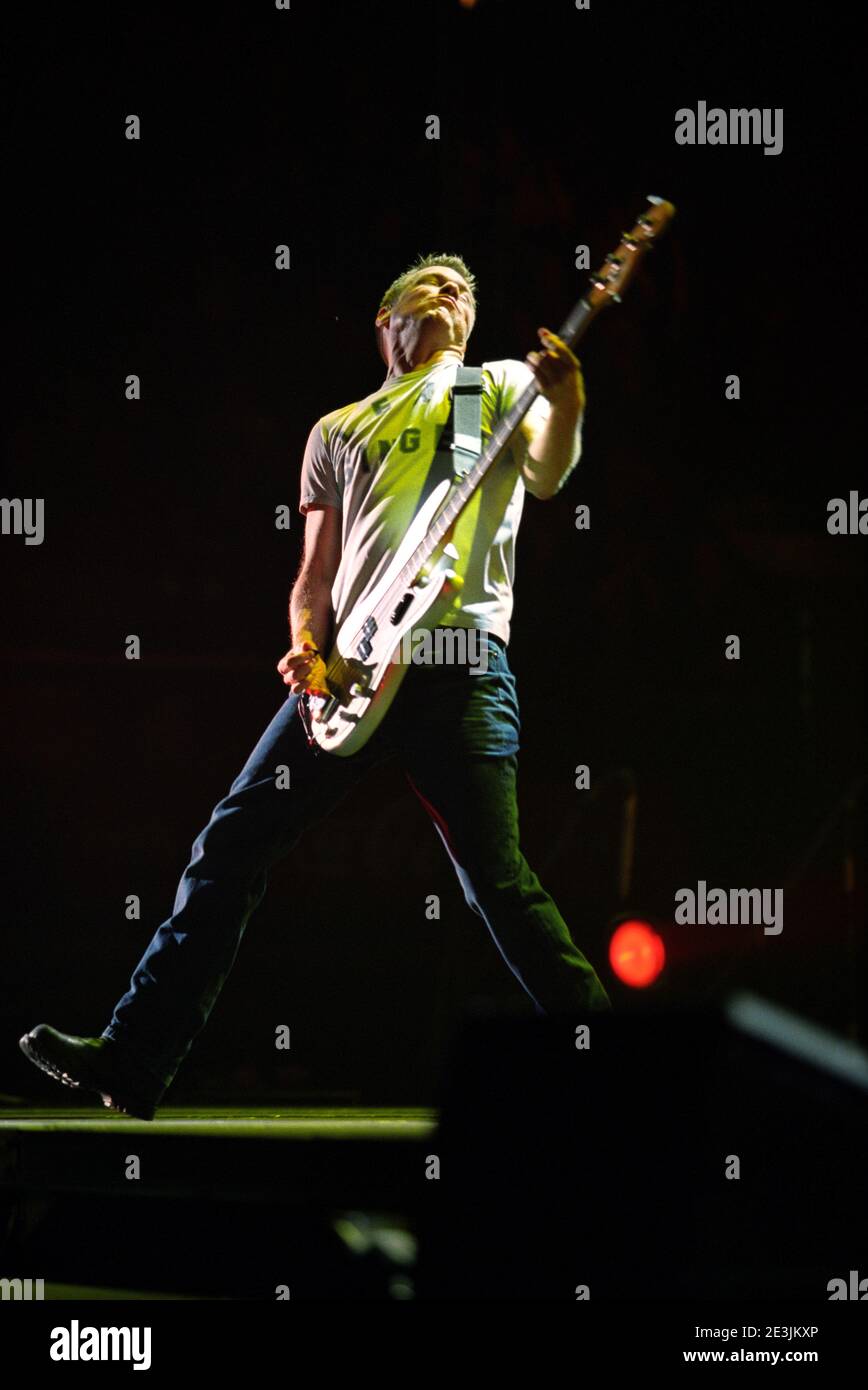 Bryan Adams in concert at Wembley Arena in London, UK. 10th March 2002 ...