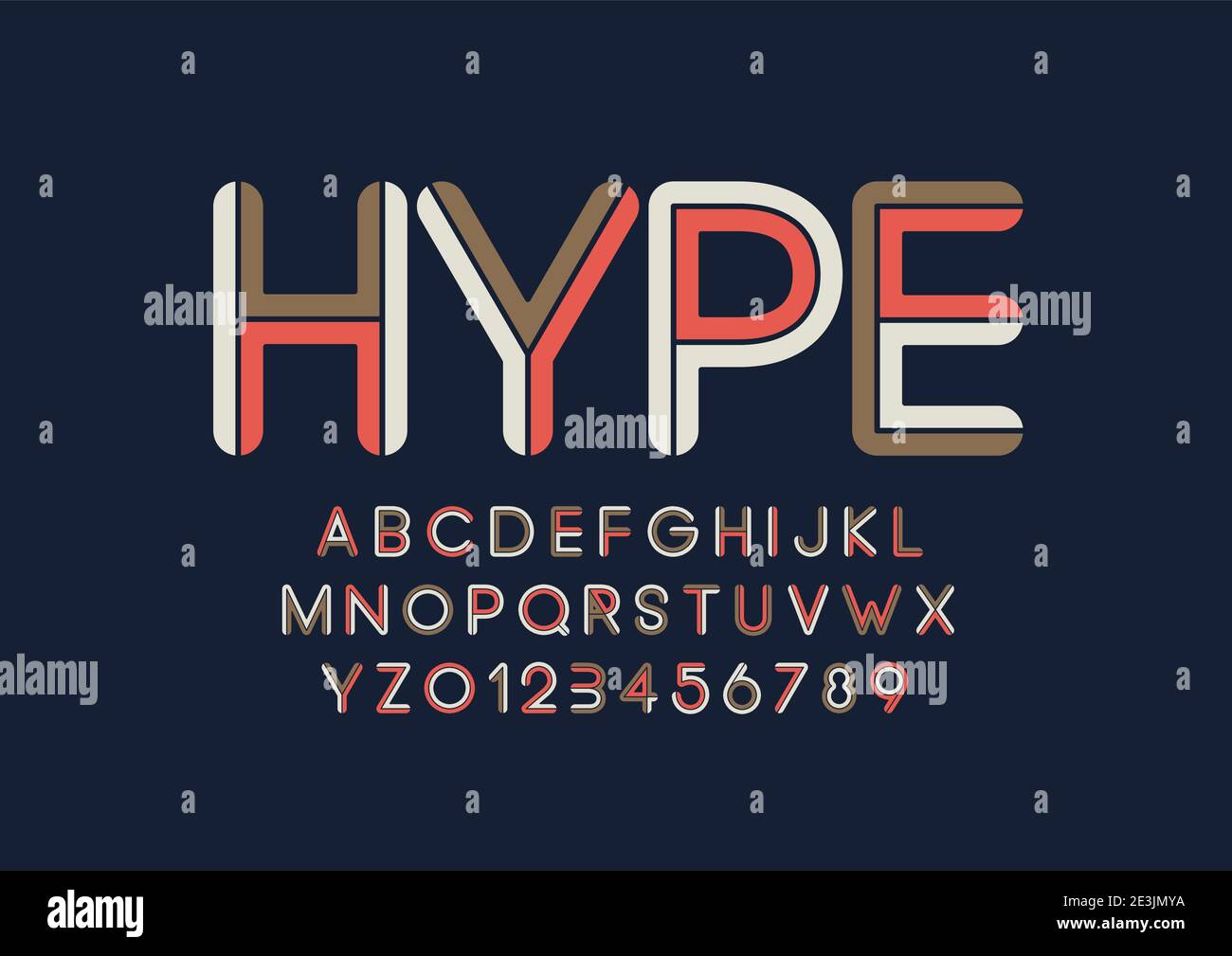 Vector of stylized alphabet and font Stock Vector Image & Art - Alamy