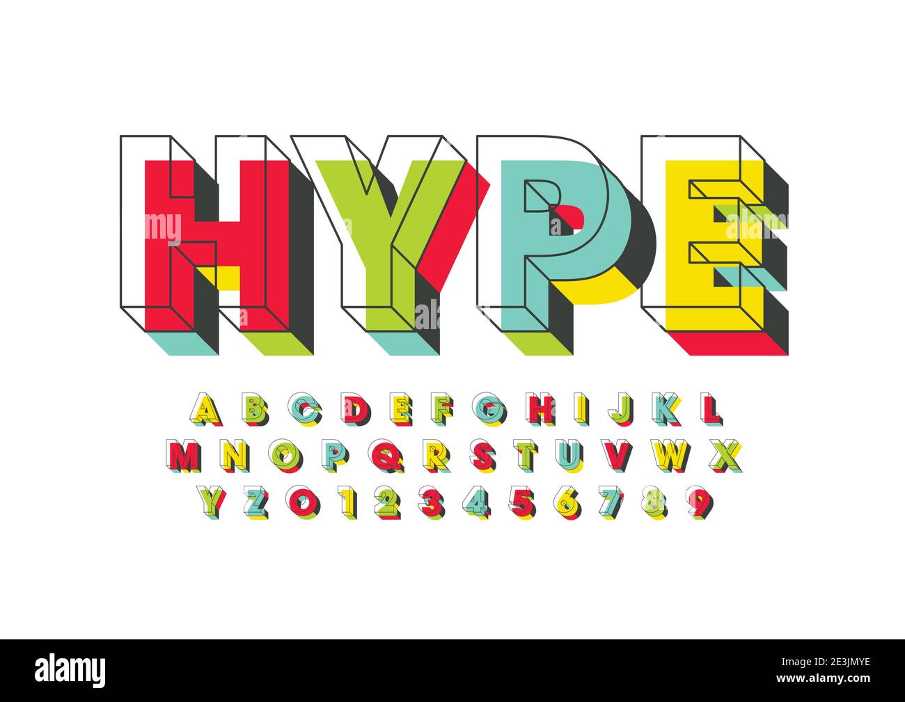 Vector of stylized alphabet and font Stock Vector Image & Art - Alamy