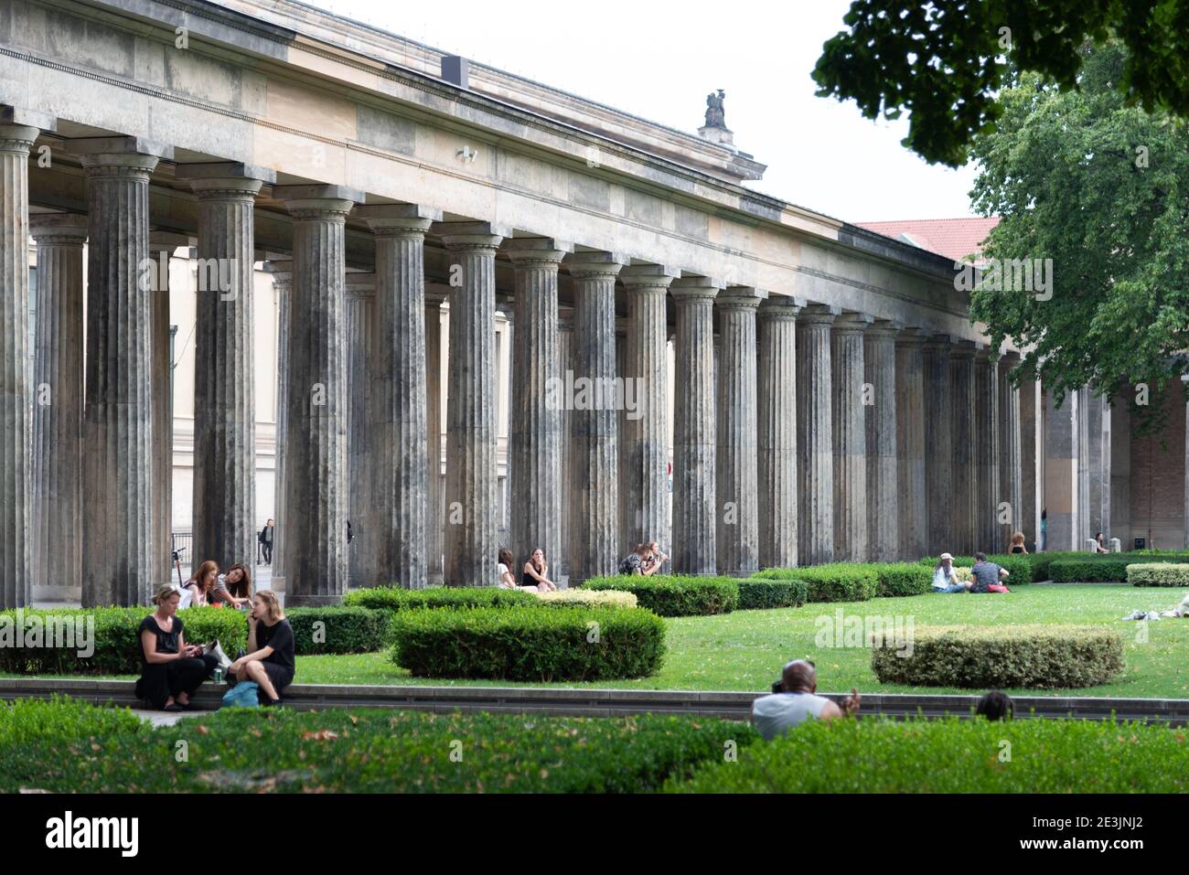 Berlin, Germany - July 30, 2019: Colonnade in Alte Nationalgalerie ...