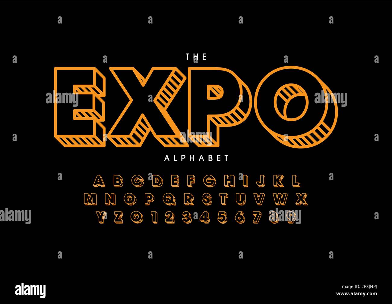 Vector of stylized alphabet and font Stock Vector Image & Art - Alamy