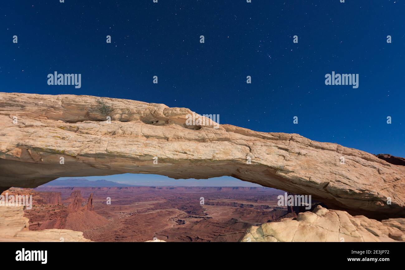 Mesa Arch by Moonlight Stock Photo - Alamy