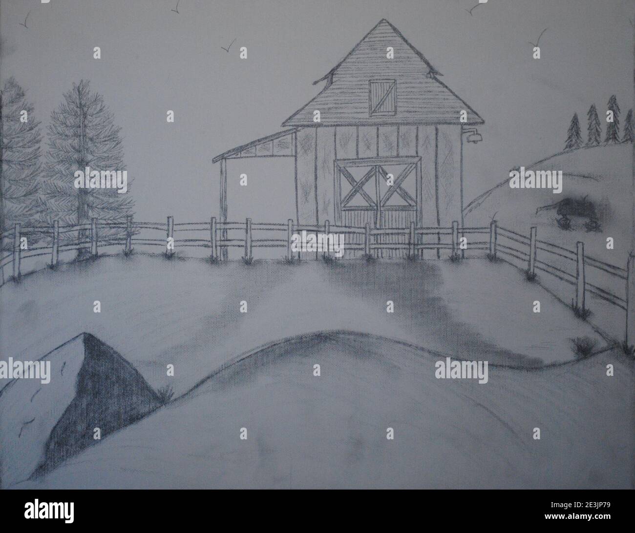 Horse stable drawing hi-res stock photography and images - Alamy