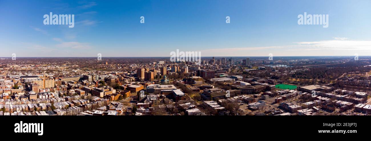 Aerial panorama Richmond Virginia USA Stock Photo - Alamy