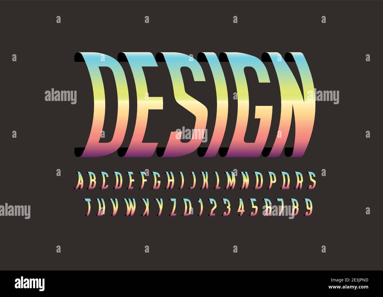 Vector of stylized alphabet and font Stock Vector Image & Art - Alamy