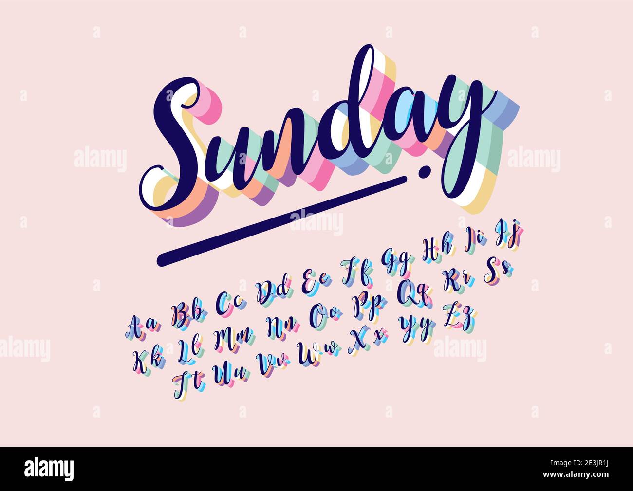 Vector of stylized alphabet and font Stock Vector Image & Art - Alamy