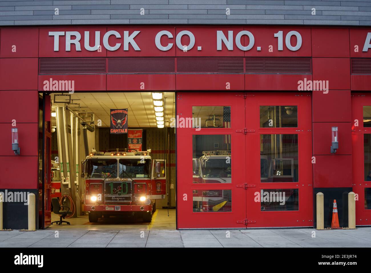 Washington DC, USA - January 17, 2021: Fire Truck Company Number 10 ...