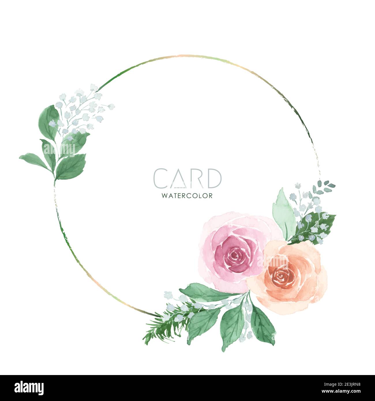 Pink Wedding Invitation Circle Borders