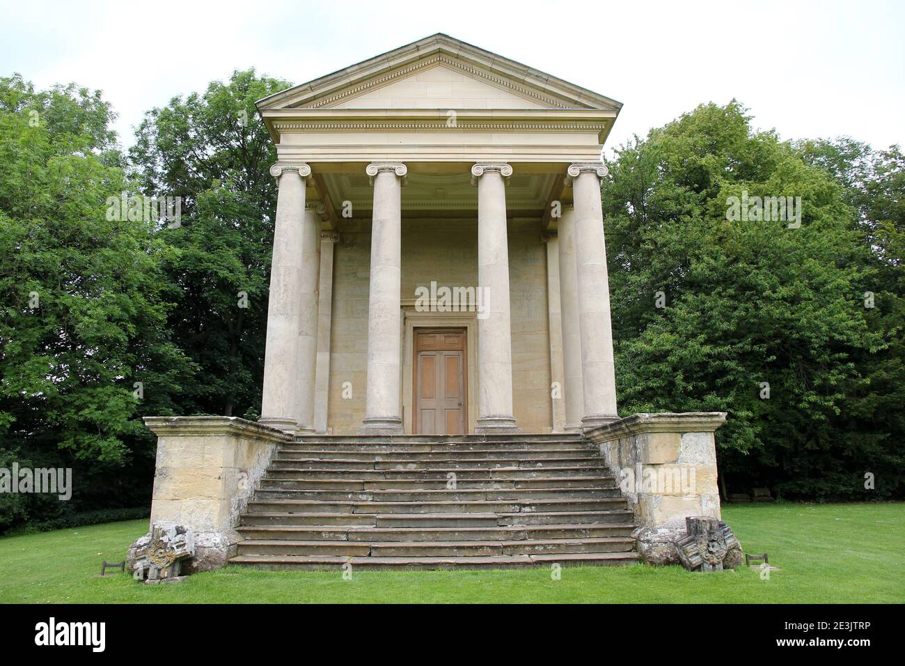 Front View of The Ionic Temple at Reivaulx Terraces North Yorkshire ...