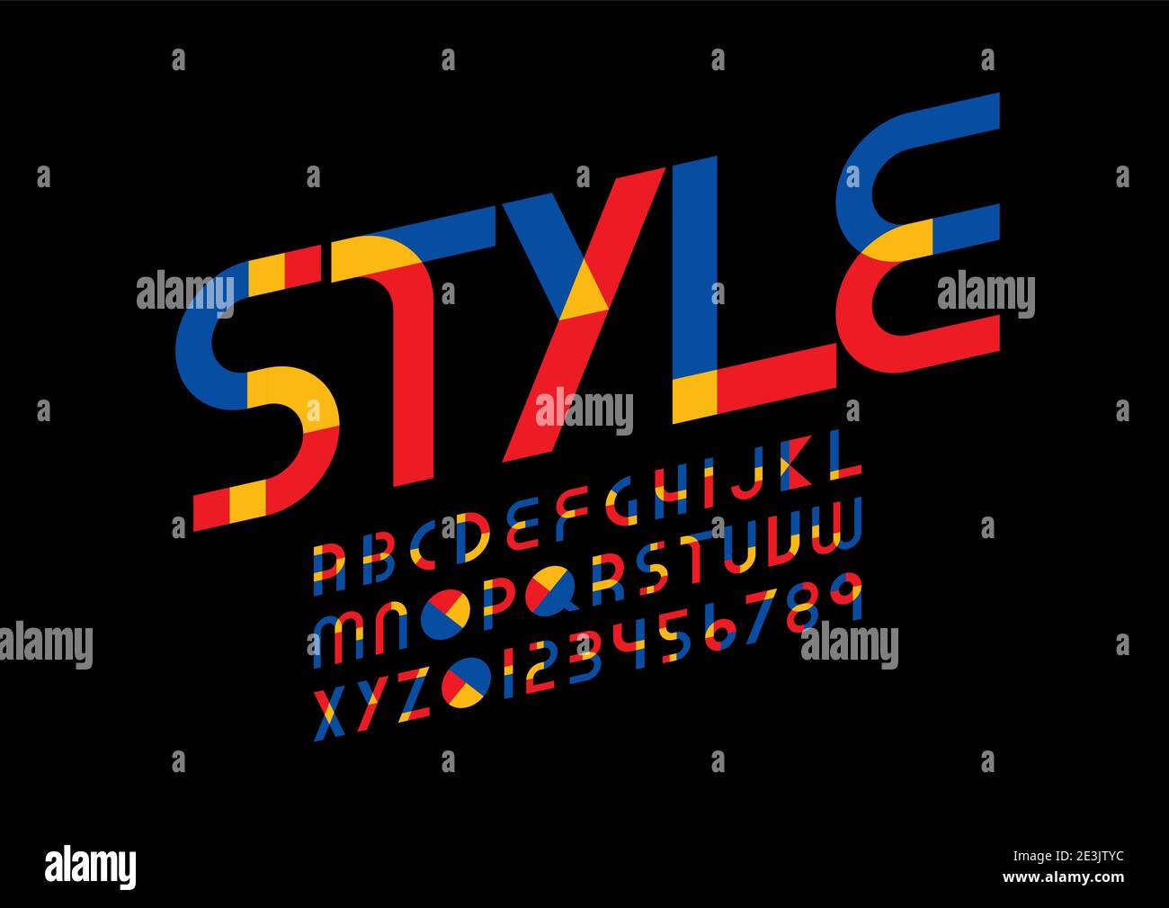 Vector of stylized alphabet and font Stock Vector Image & Art - Alamy