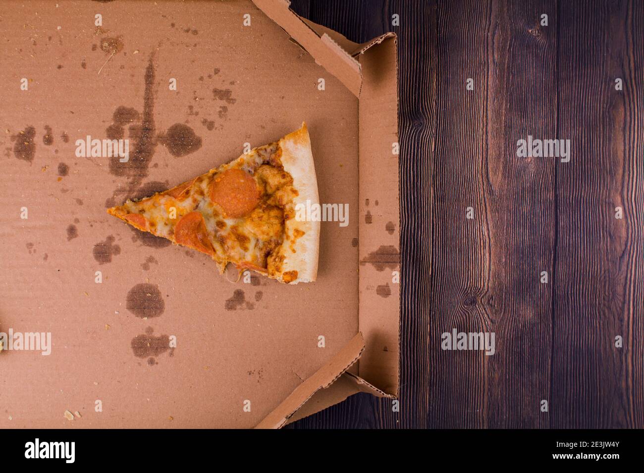 Last slice pizza in box hi-res stock photography and images - Alamy
