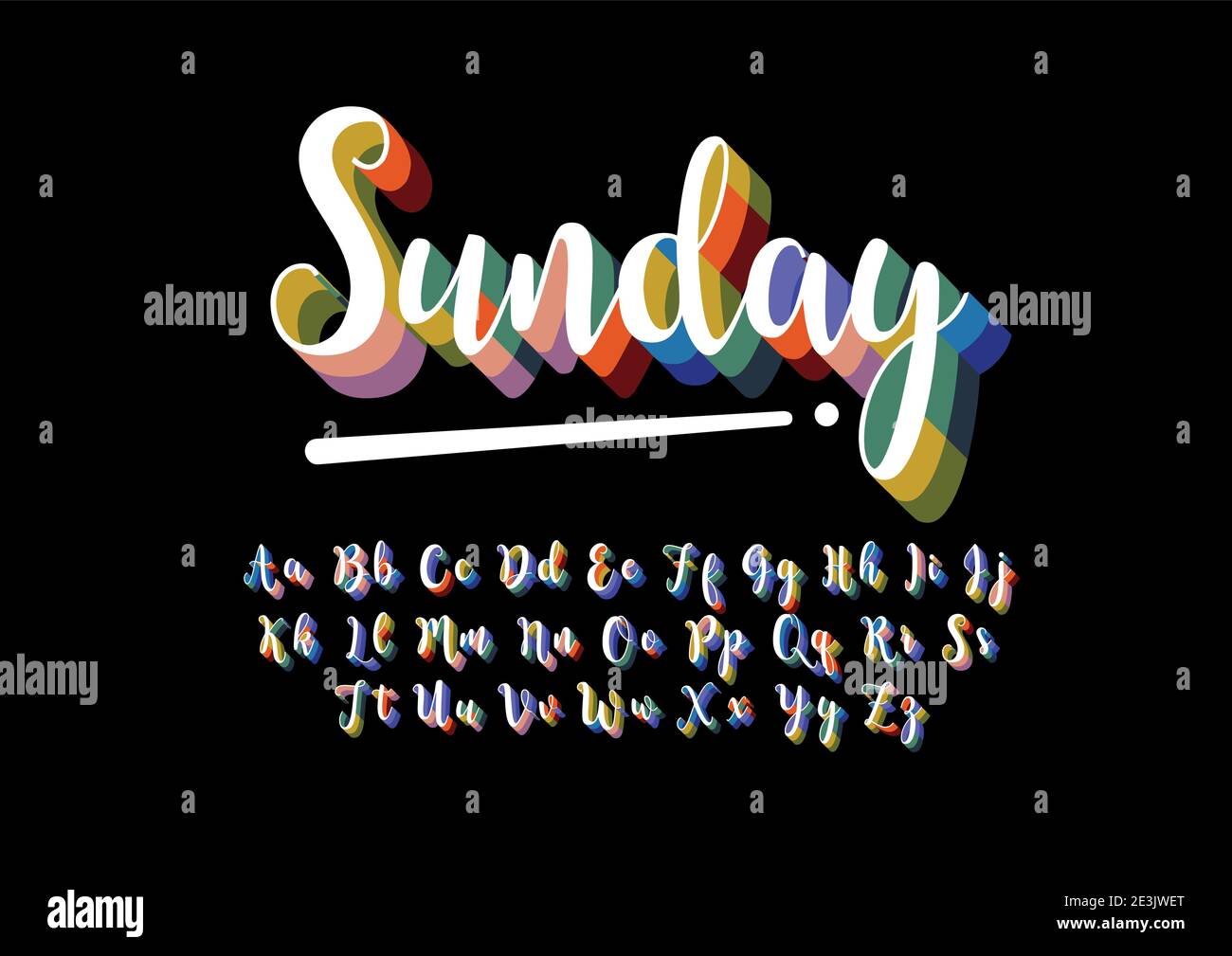 Vector of stylized alphabet and font Stock Vector Image & Art - Alamy