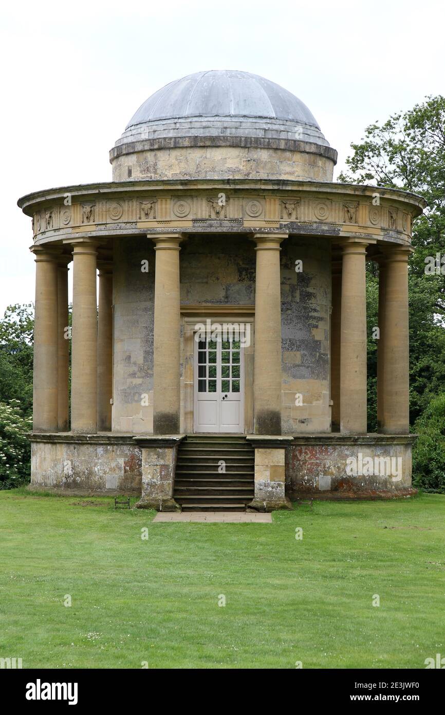 Close up of The Tuscan or Doric Temple a Folly at Reivaulx Temples and ...