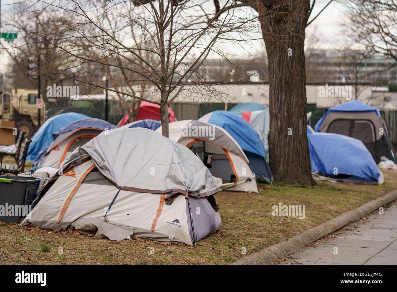 Homeless people in camping tents Washington DC USA Stock Photo - Alamy