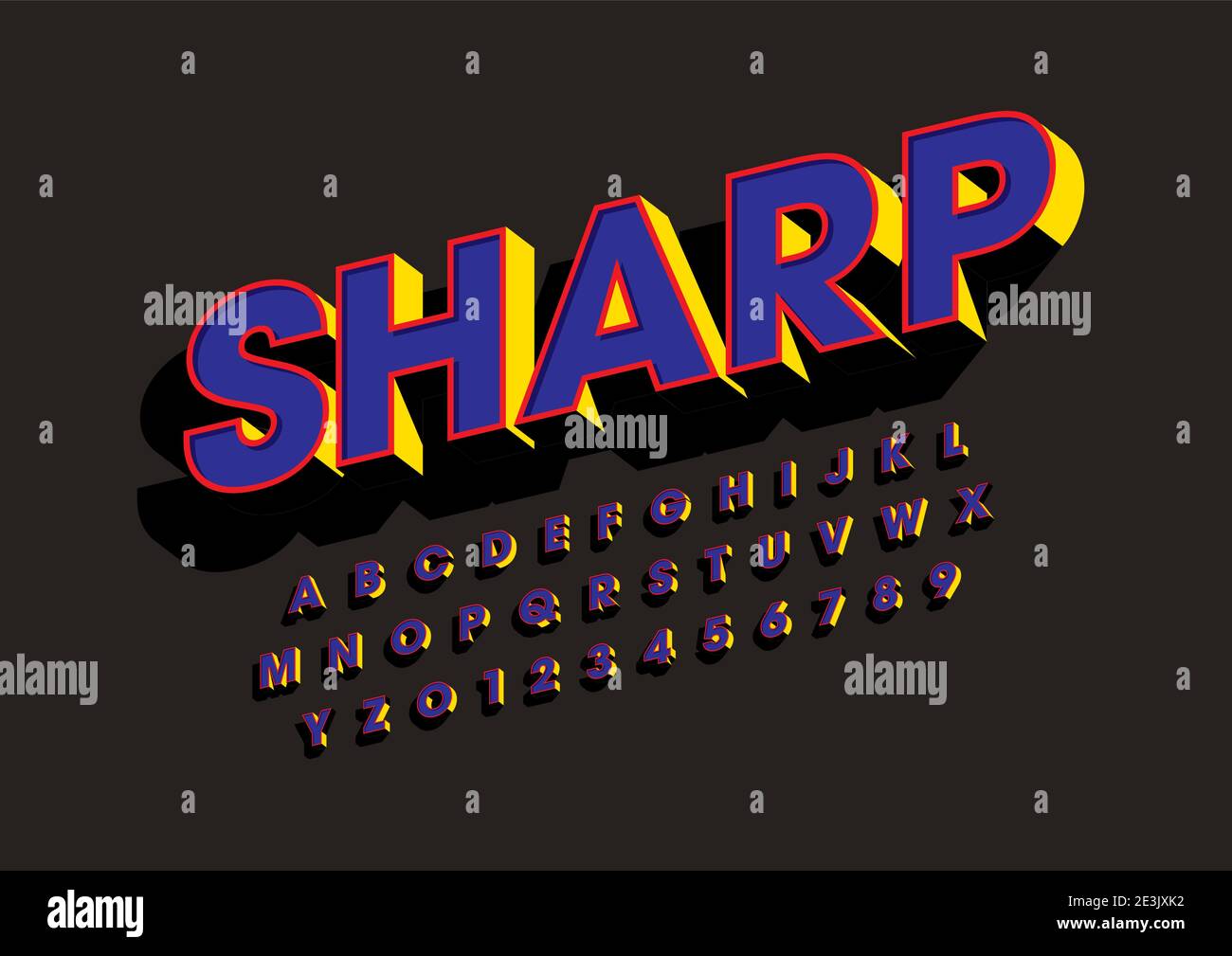 Vector of stylized alphabet and font Stock Vector Image & Art - Alamy