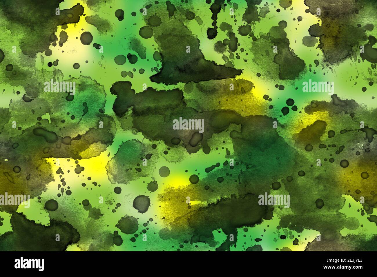 Neon green watercolor splash seamless pattern Stock Photo - Alamy