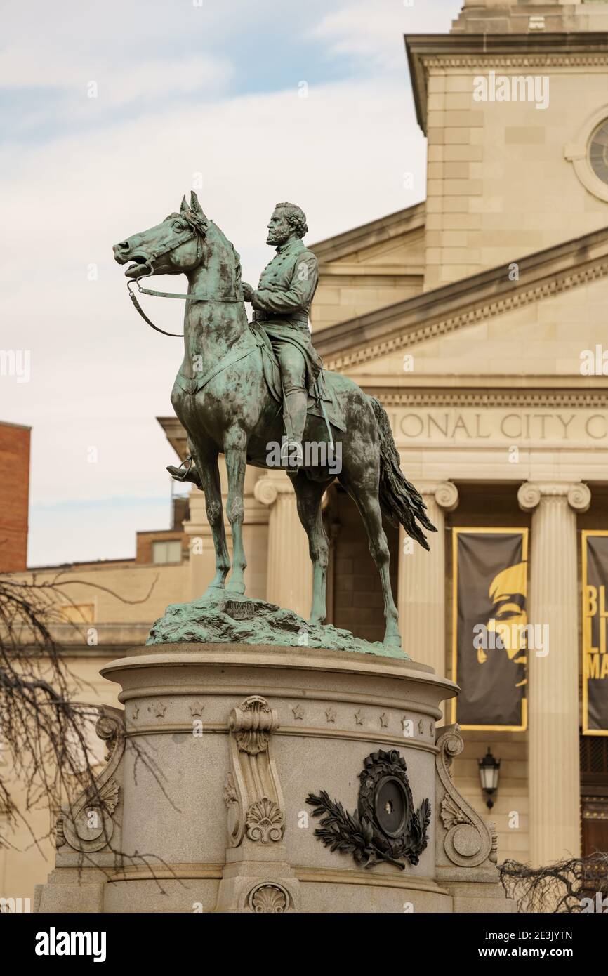 Washington DC, USA - January 17, 2021: Statue of Civil War Maj. Gen ...