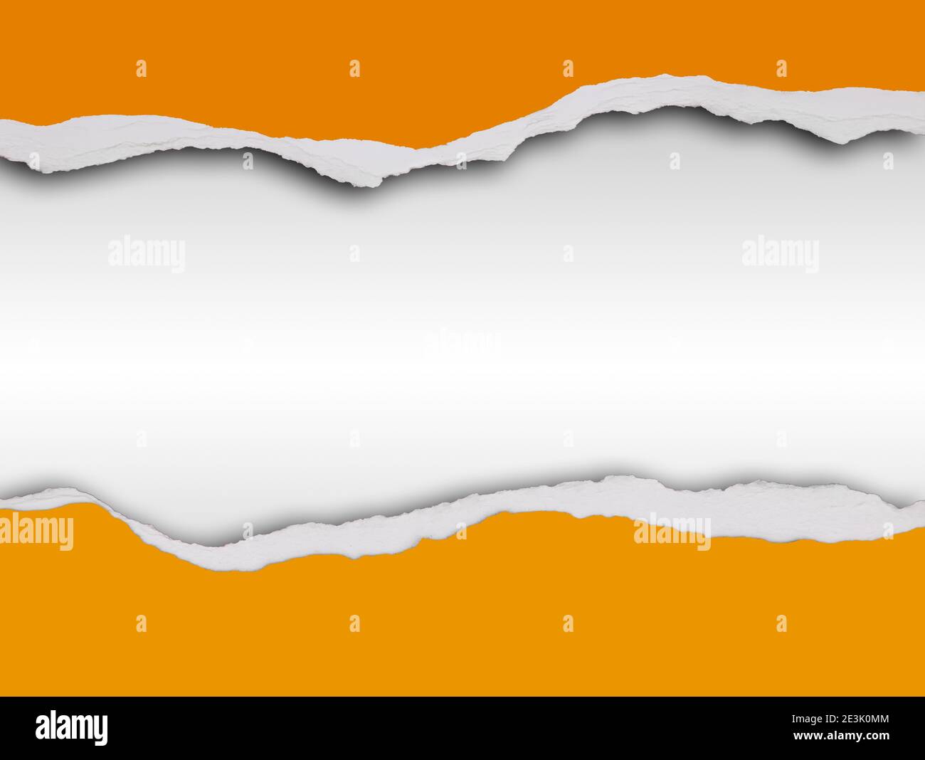 Ripped orange paper on white background, space for copy Stock Photo - Alamy