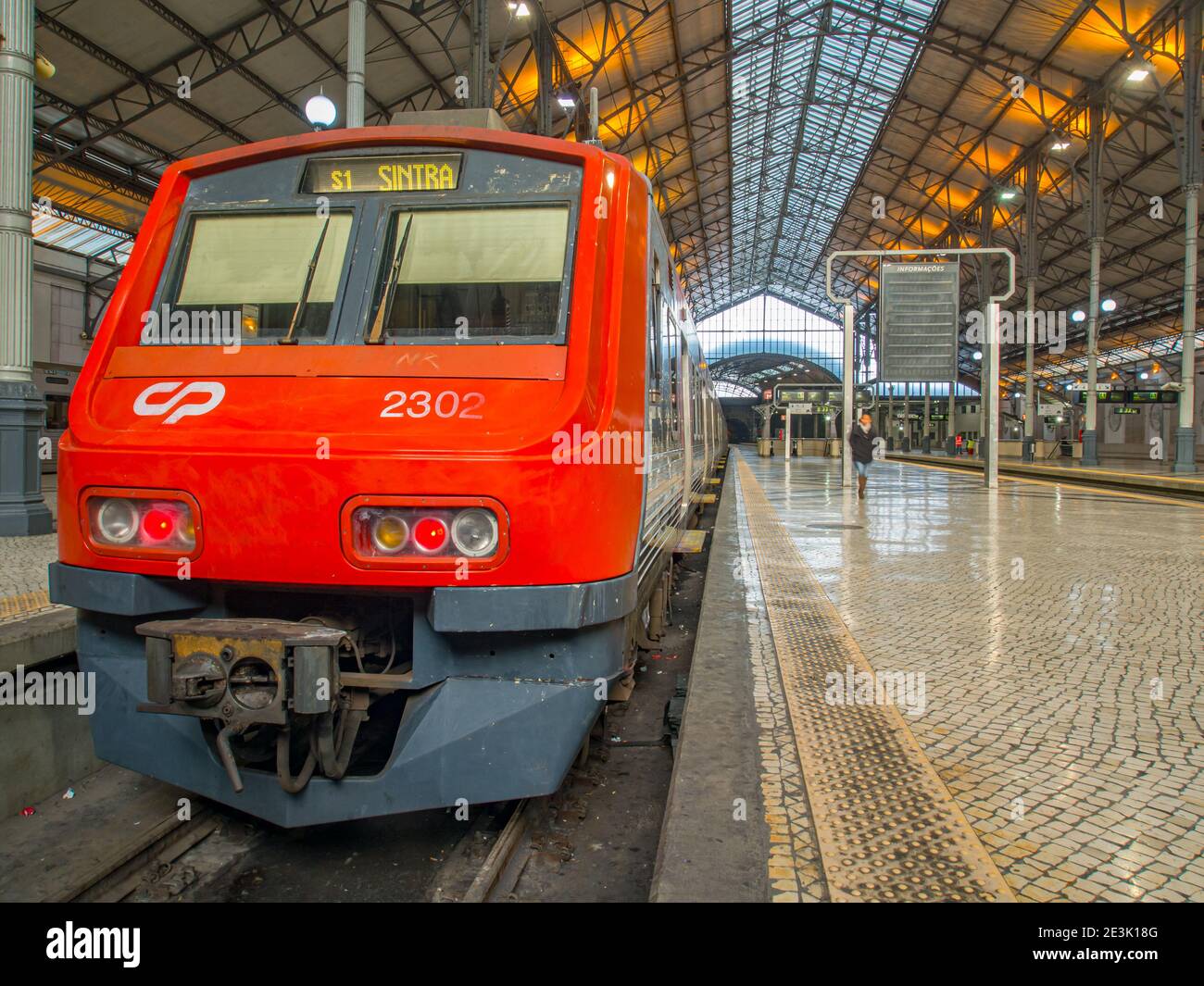 Lisbon, Portugal - Jan 2018: Interior of Rossio Train Station, Rossio ...