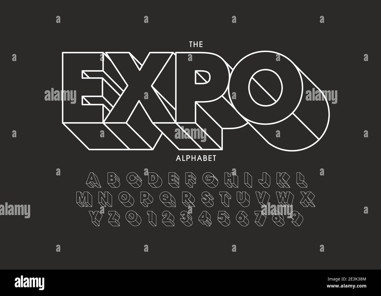 Vector of stylized alphabet and font Stock Vector Image & Art - Alamy