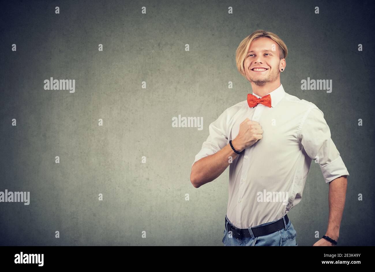 Portrait of a confident, brave motivated young man Stock Photo - Alamy