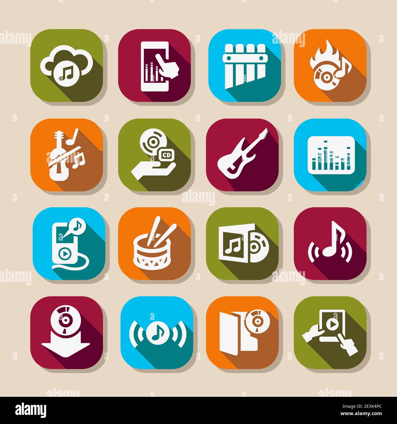 Elegant Vector Music Icon Set for web and mobile Stock Vector Image ...