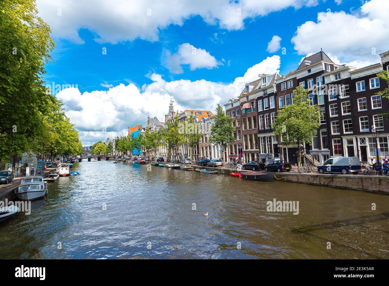 Canals of Amsterdam. Amsterdam is the capital and most populous city of the Netherlands Stock ...