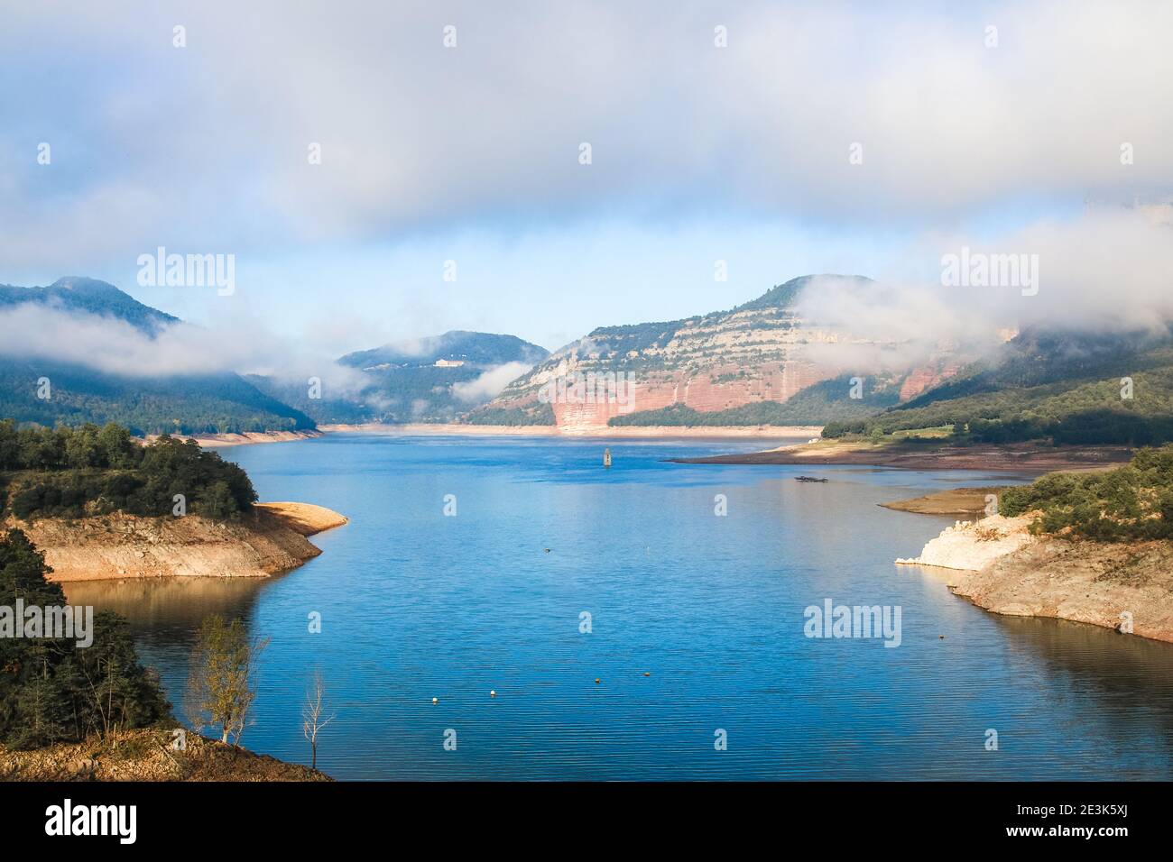 Landscape of Sau Reservoir, Osona, Barcelona, Catalunya, Spain ...