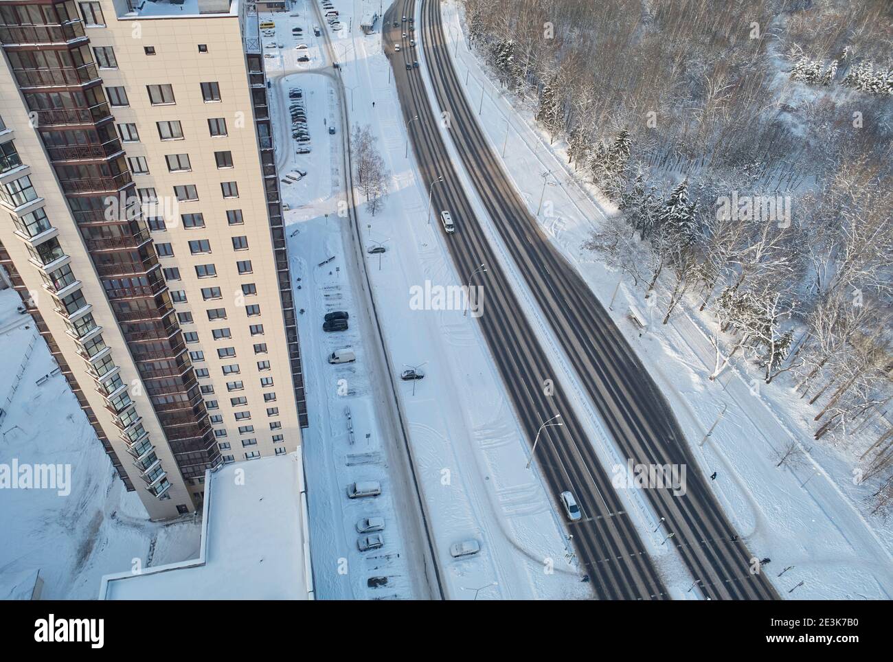 Aerial view top view roads hi-res stock photography and images - Alamy