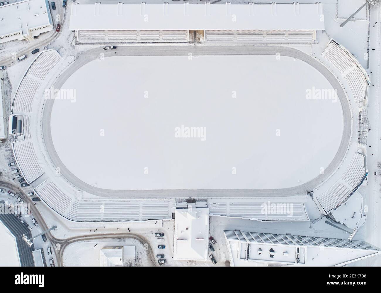 Football stadium with snow hi-res stock photography and images - Alamy