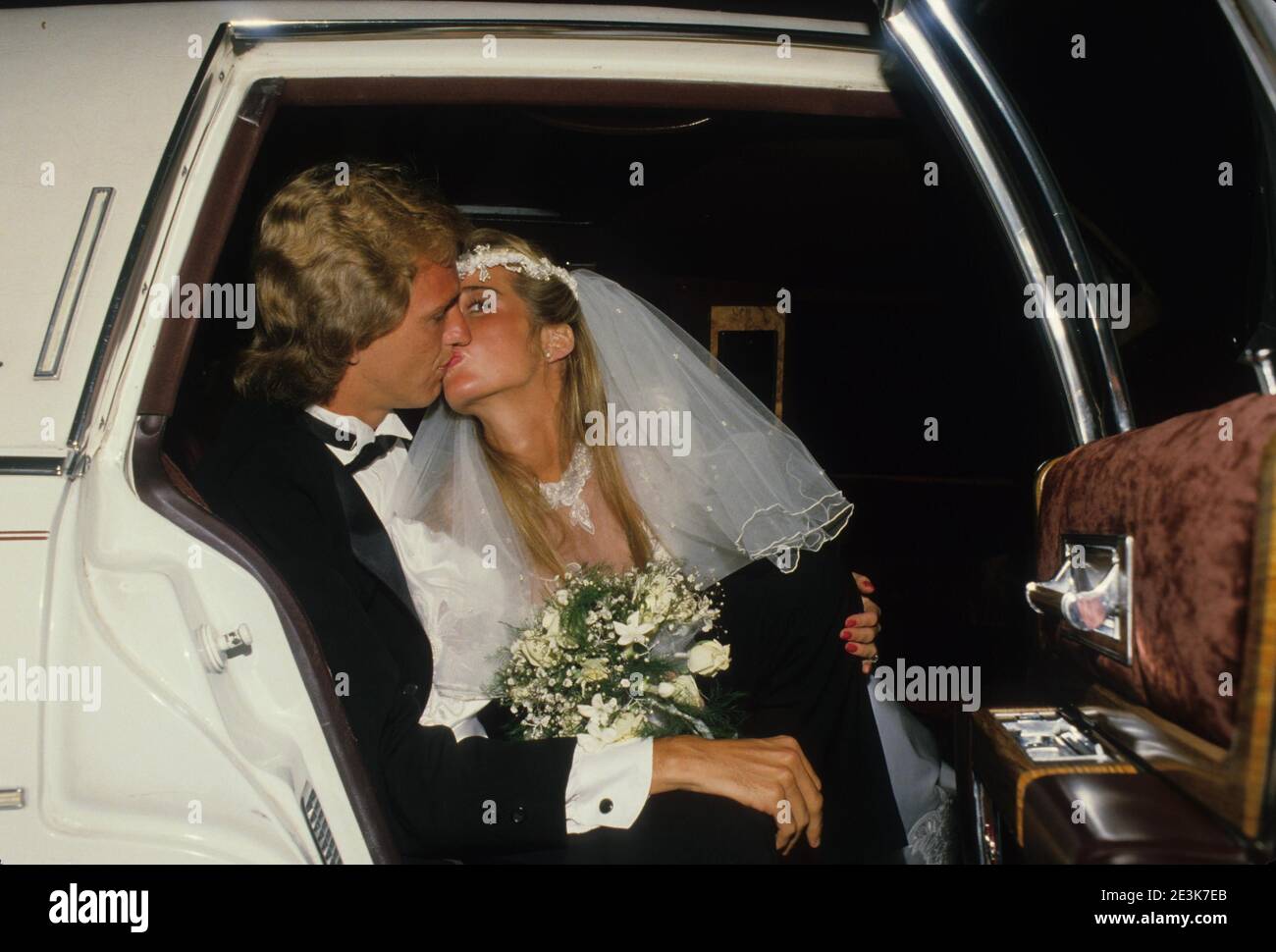 Kim Richards and G. Monty Brinson at their wedding on August 3, 1985 at ...