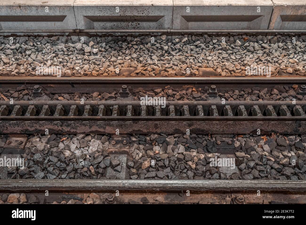 Metre gauge cogwhell rack railway at Zugspitze Glacier train station in ...