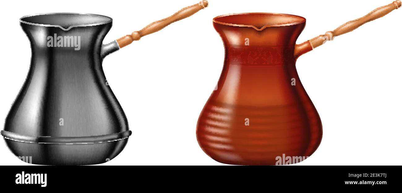 Traditional turkish coffee silver cup Stock Vector Images - Alamy