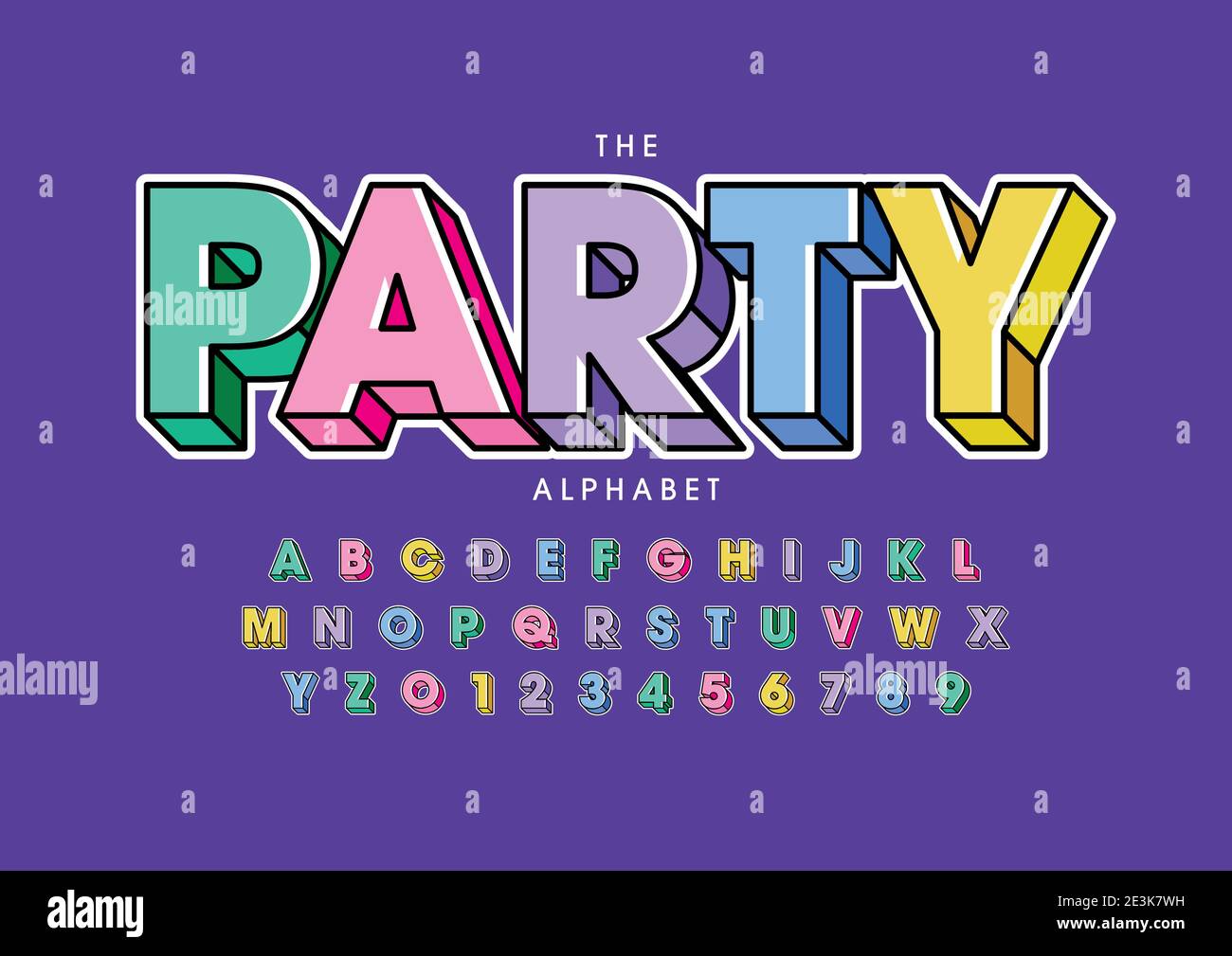 Vector of stylized alphabet and font Stock Vector Image & Art - Alamy