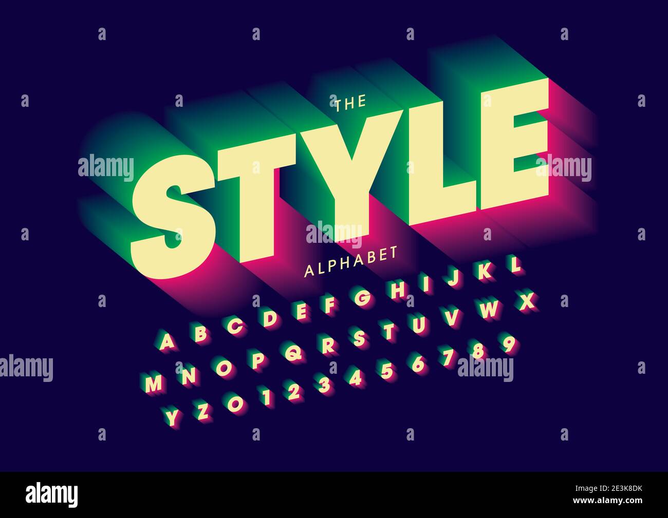 Vector of stylized alphabet and font Stock Vector Image & Art - Alamy