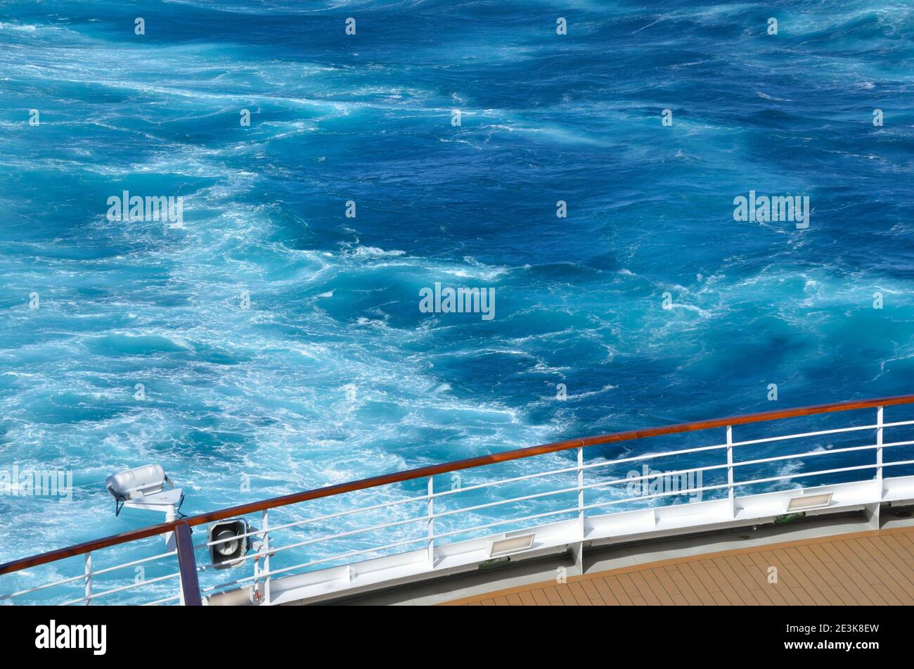 beautiful blue sea waves at a cruise ship Stock Photo - Alamy