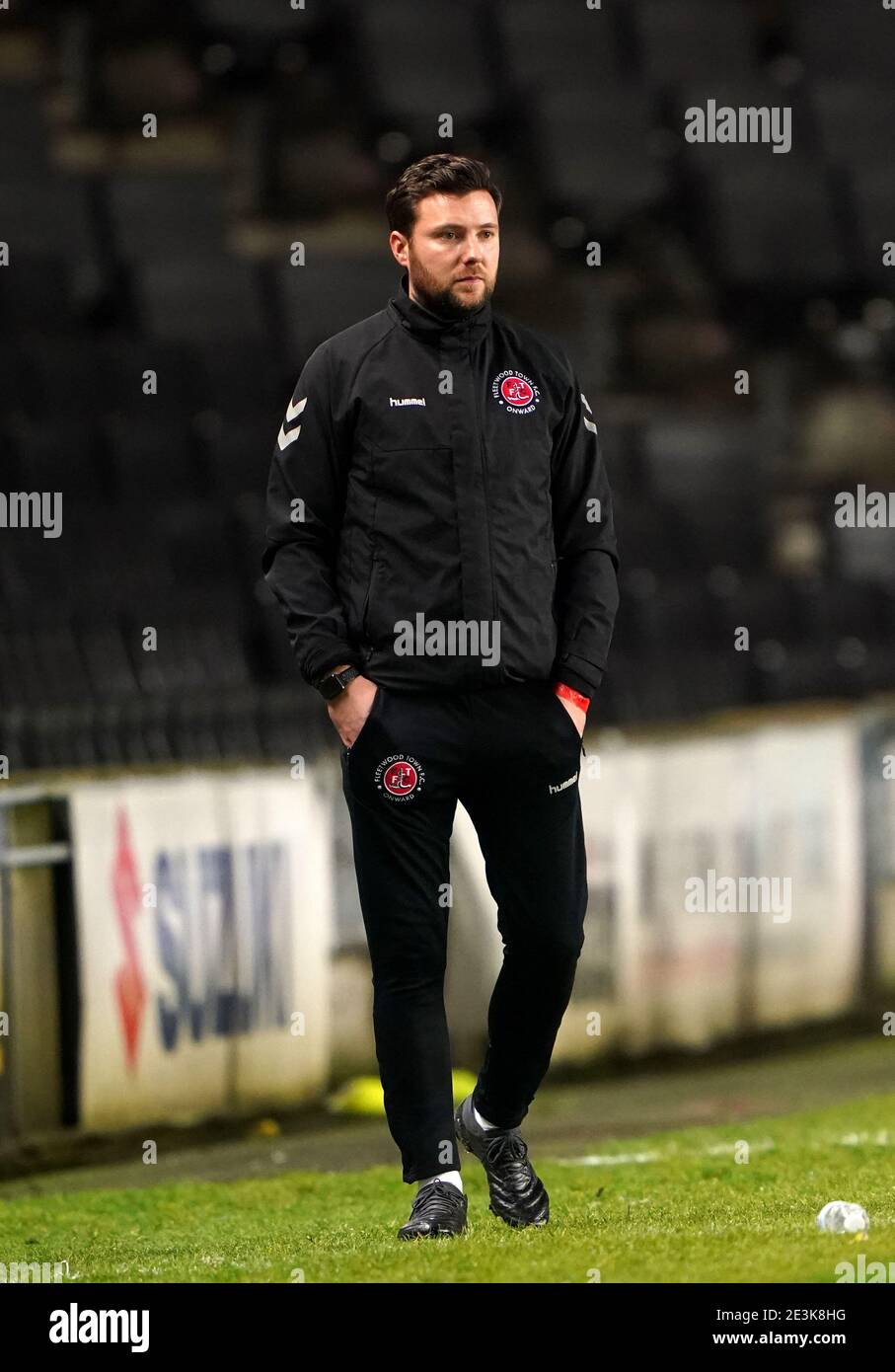 Fleetwood Town interim manager Simon Wiles during the Sky Bet League ...