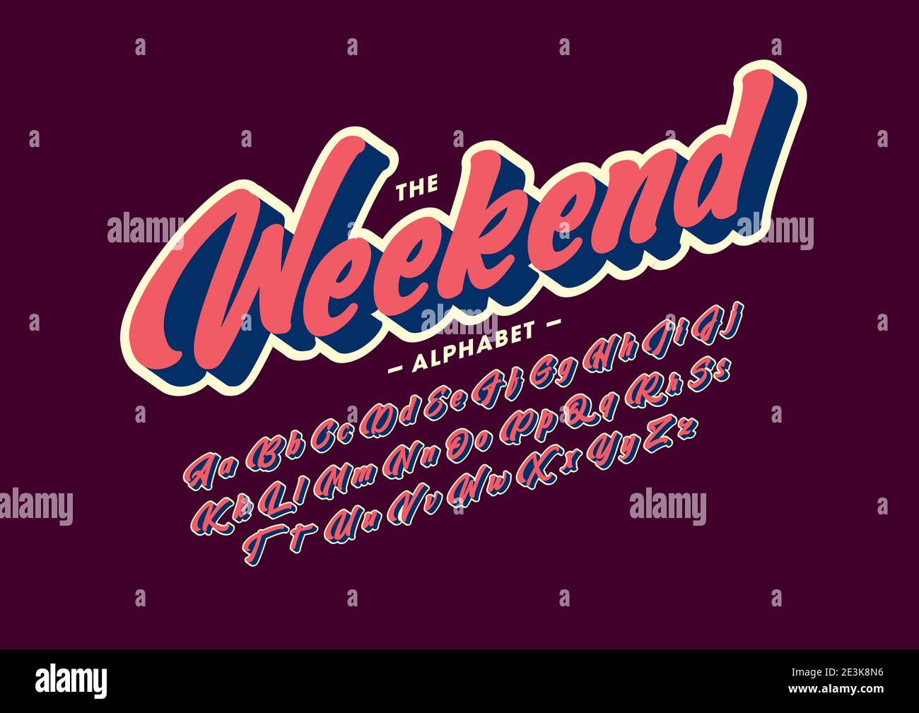 Vector of stylized alphabet and font Stock Vector Image & Art - Alamy