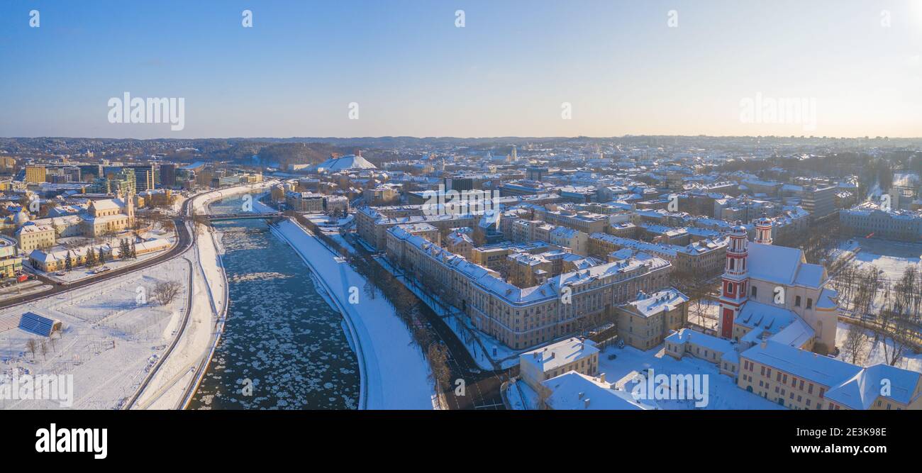Aerial landscape of Vilnius town, Capital of Lithuania Stock Photo - Alamy
