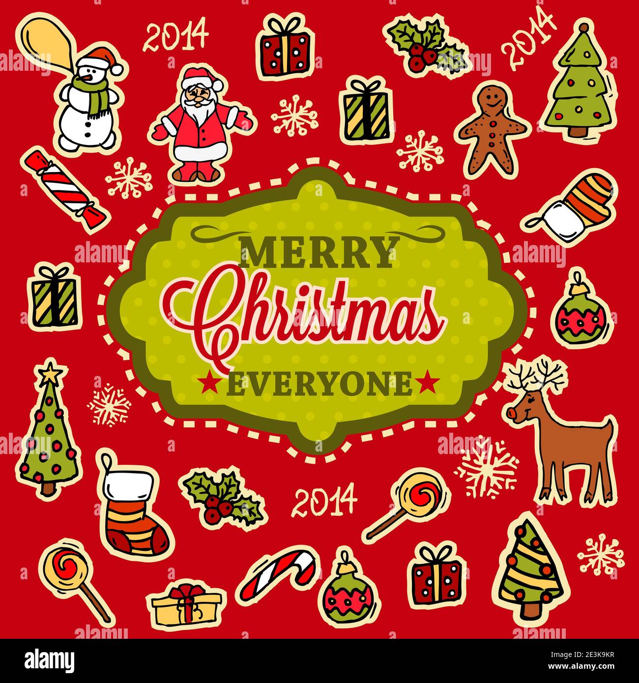 Vector Vintage Christmas Background for Holiday Design Stock Vector ...