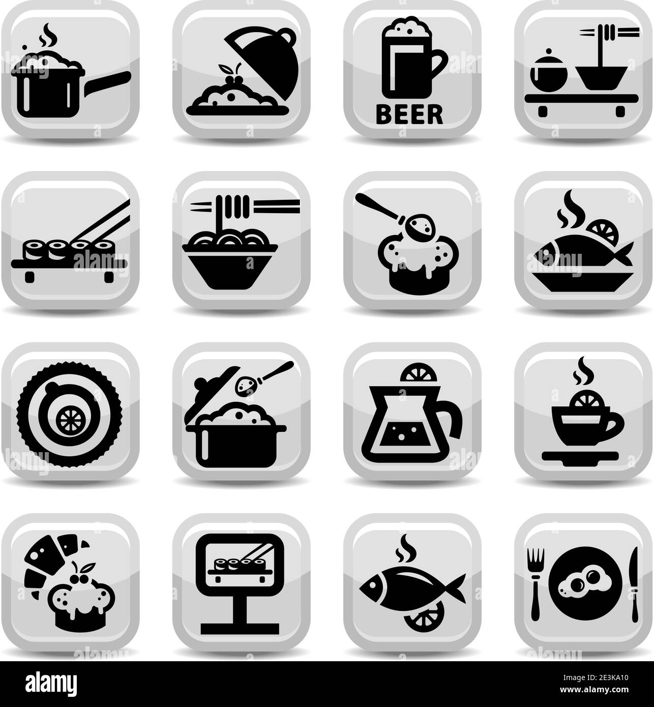 Food button Black and White Stock Photos & Images - Alamy