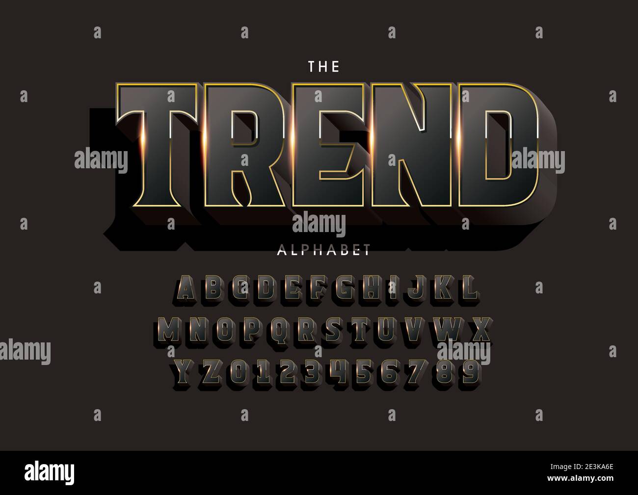 Vector of stylized alphabet and font Stock Vector Image & Art - Alamy