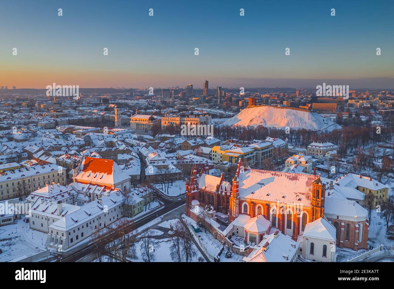 Aerial landscape of Vilnius town, Capital of Lithuania Stock Photo - Alamy